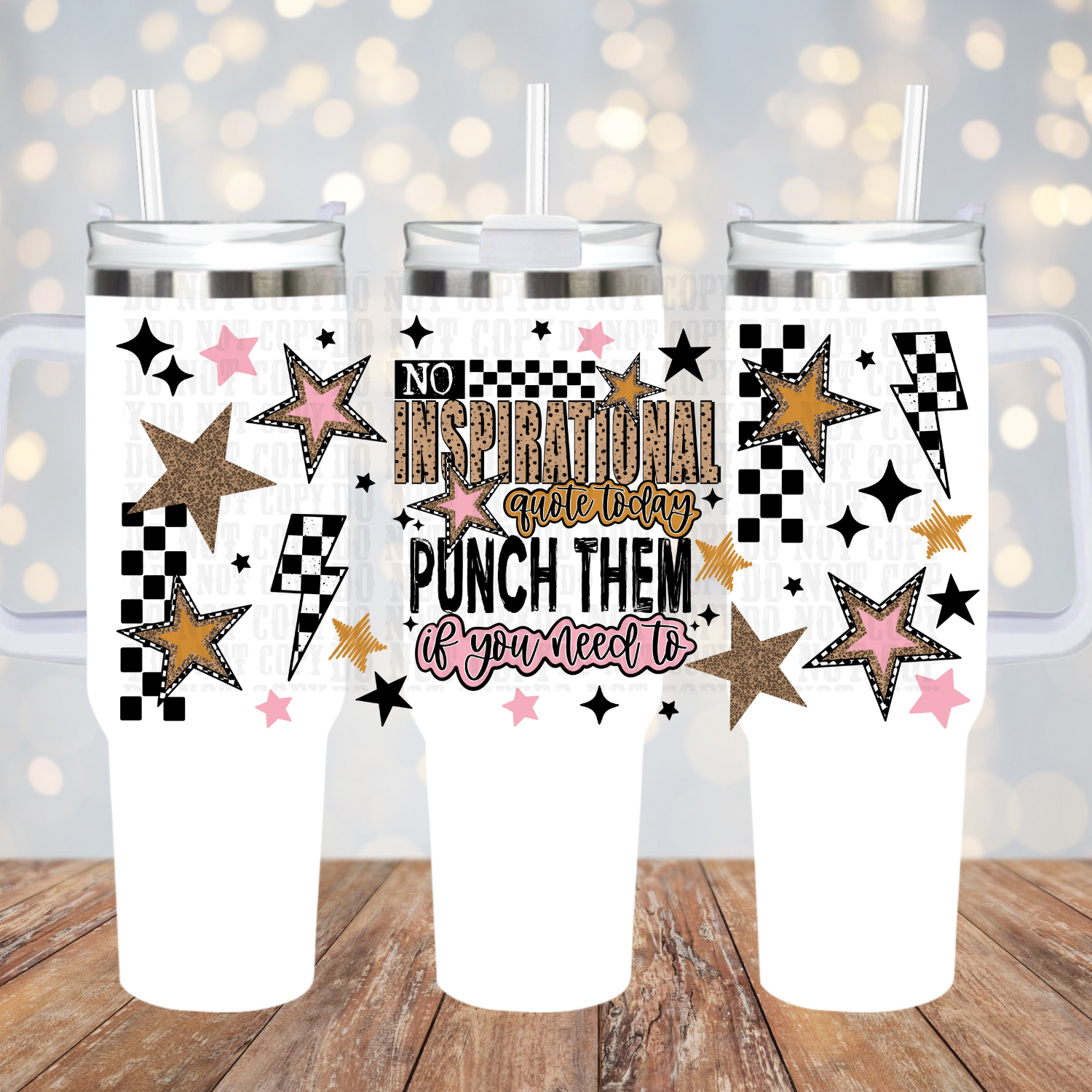 40OZ PUNCH THEM UV DTF CUP WRAP – Bellisima Creations