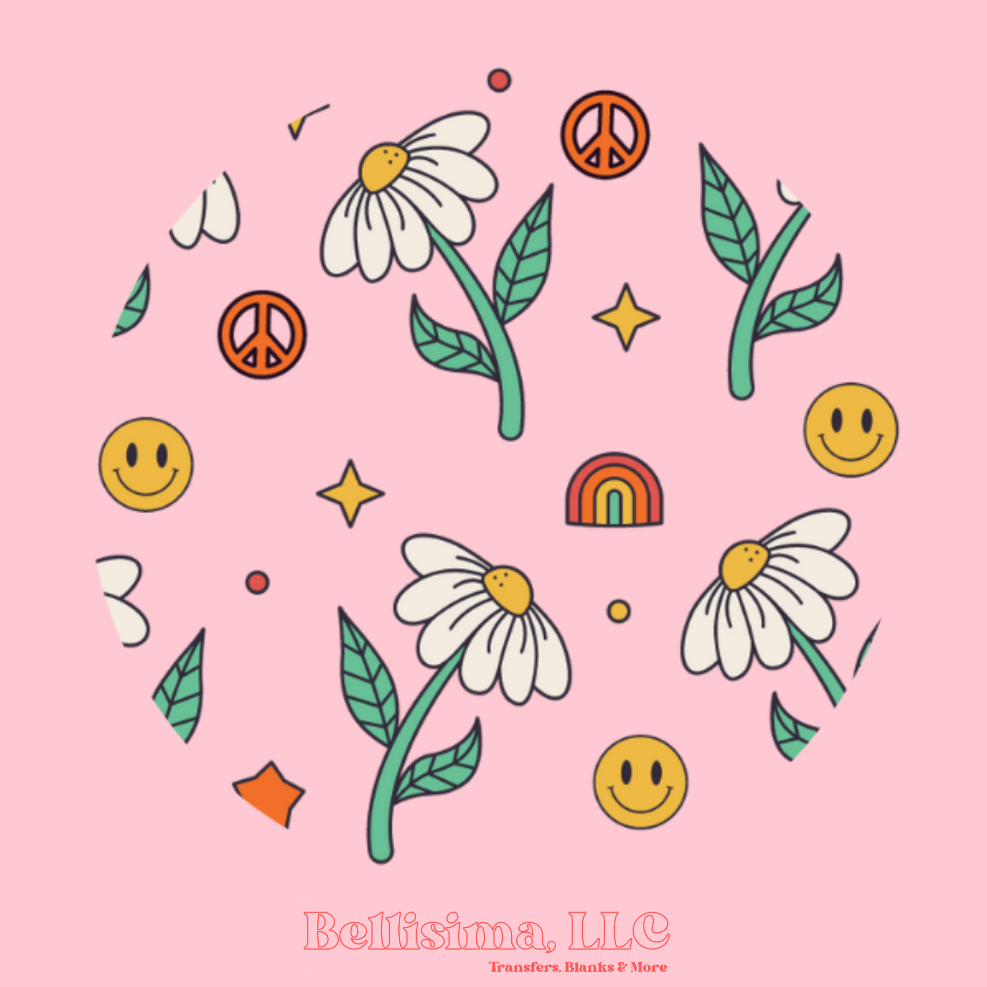 Retro Daisy UV DTF Lid Decal – Bellisima Creations