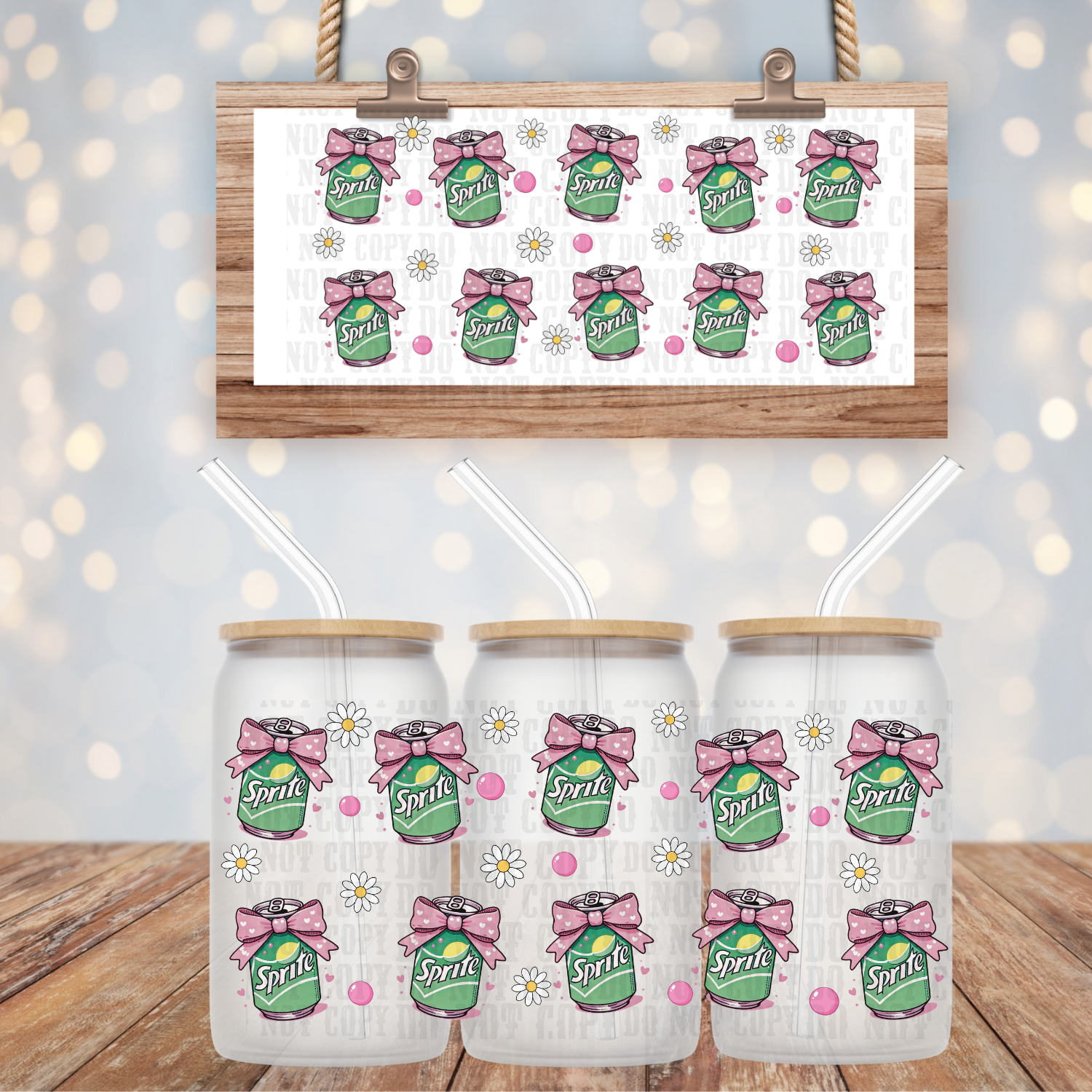 SPRITE COQUETTE UV DTF CUP WRAP - SHOP EXCLUSIVE – Bellisima Creations